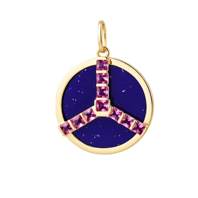 Stone Peace Sign Charm – Bissuterie