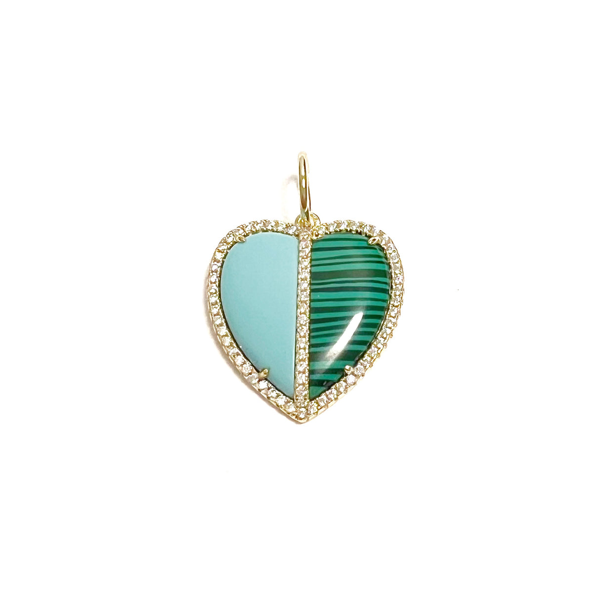Half and Half Heart Charm – Bissuterie