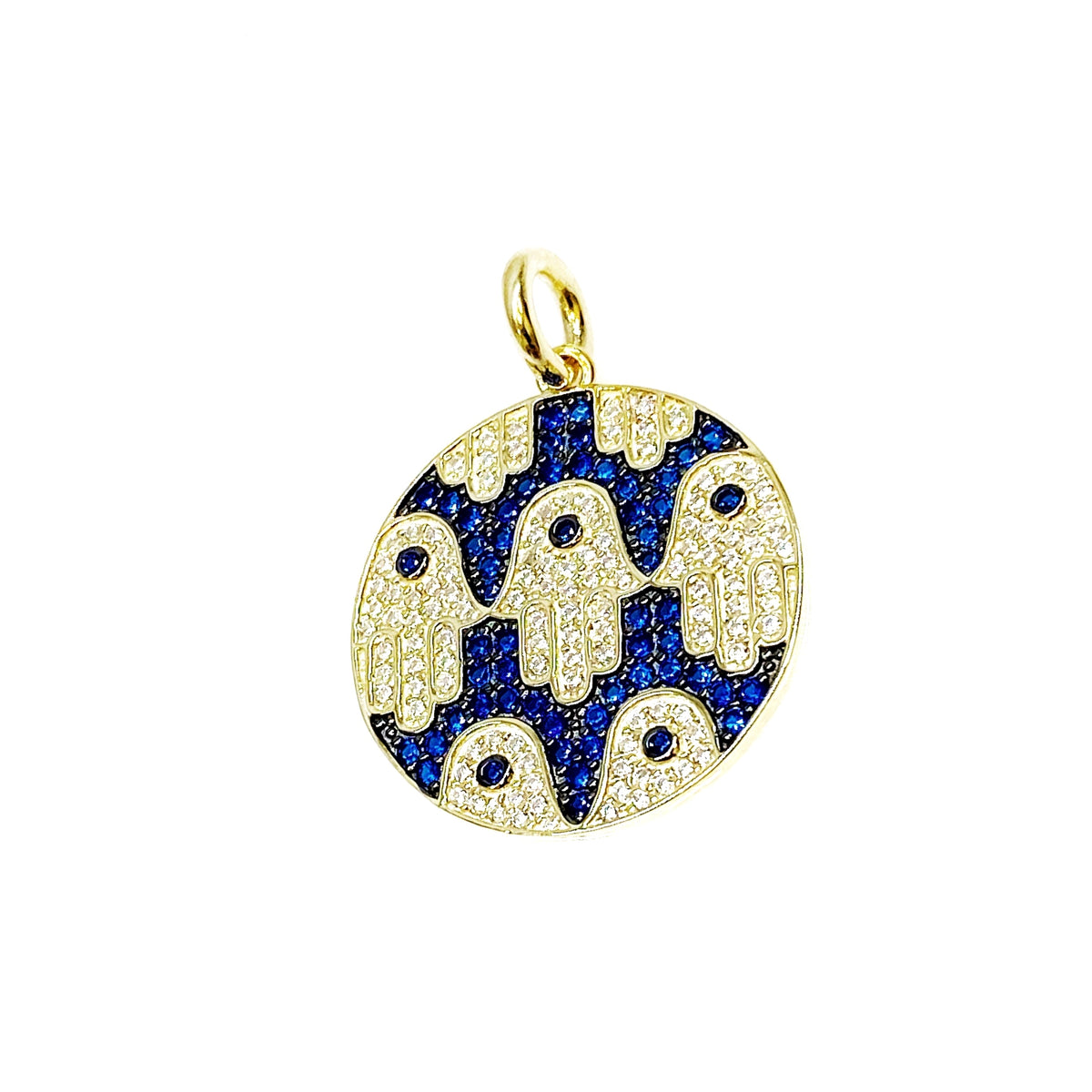 Hamsa Pave Coin Charm – Bissuterie