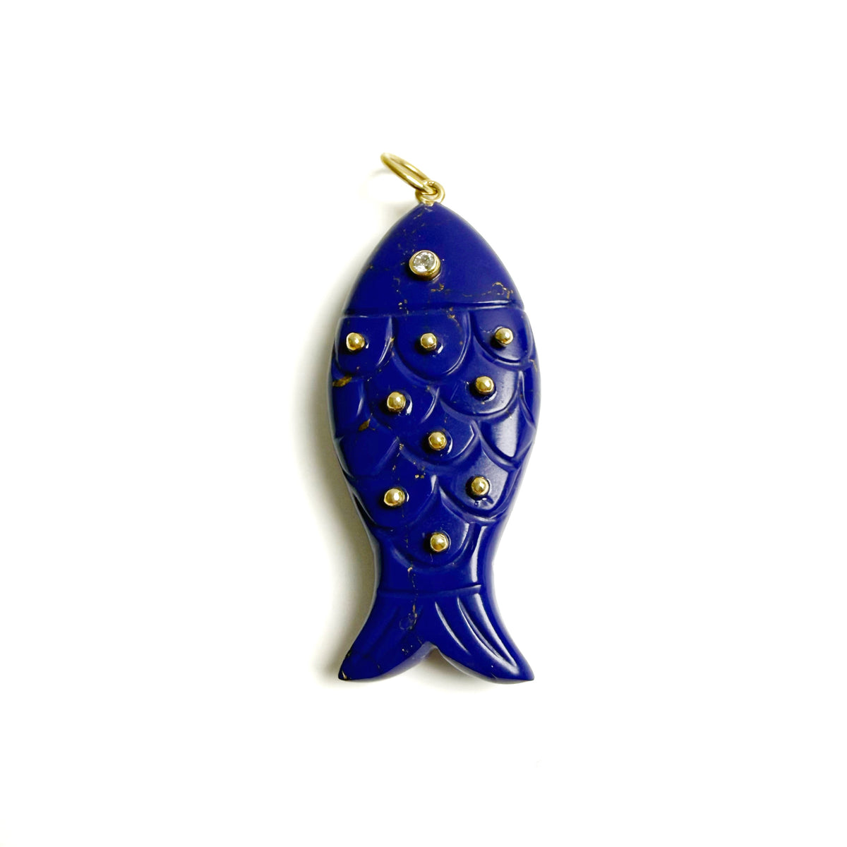 Large Lapis Fish Charm – Bissuterie